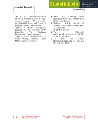 Analyzing The Use Of Tenses In English News Headlines | PDF