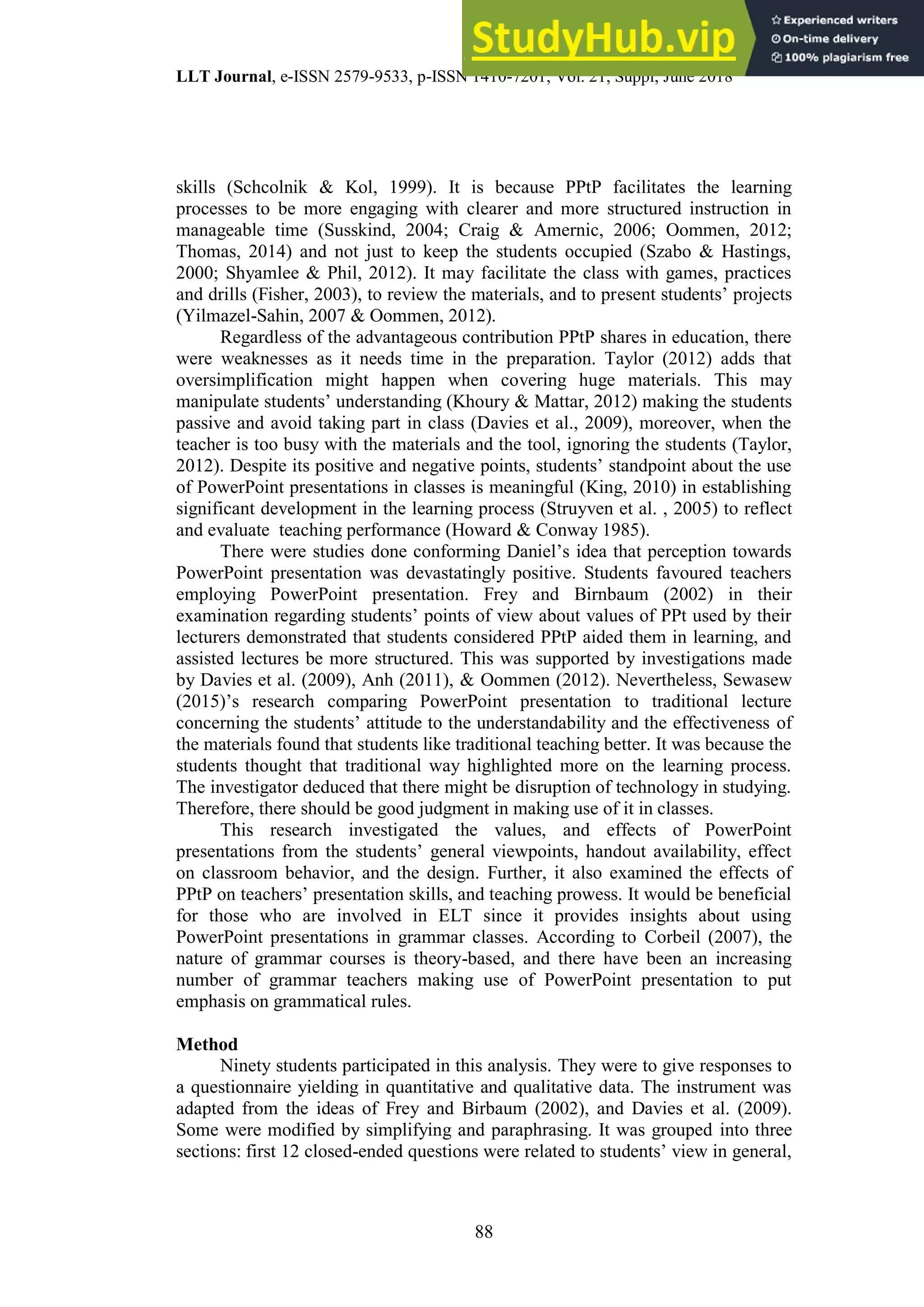 Analyzing The Values And Effects Of Powerpoint Presentations | PDF