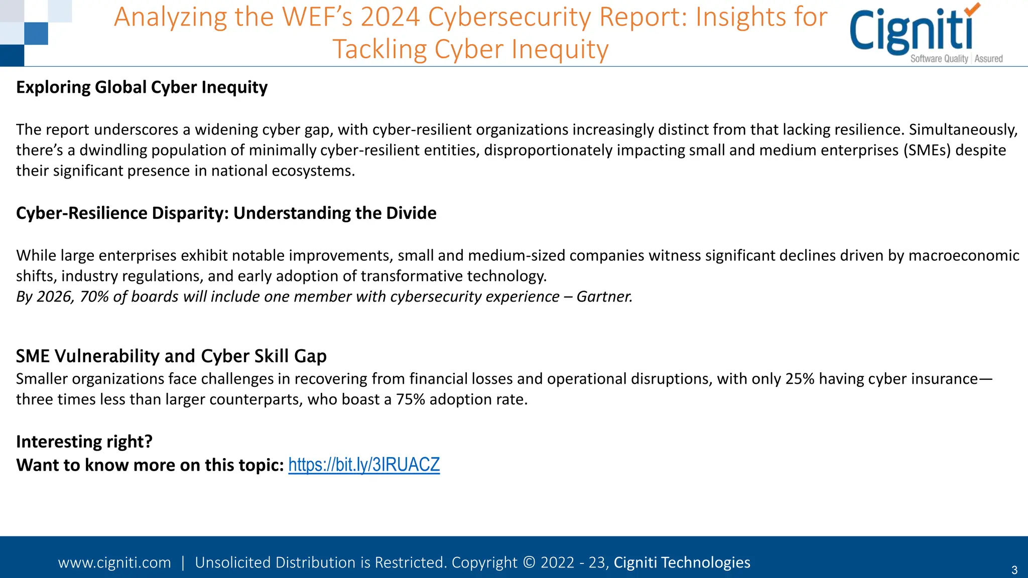 Analyzing the WEF’s 2024 Cybersecurity Report- Insights for Tackling ...