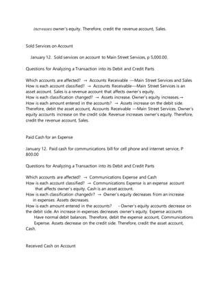 ANALYZING TRANSACTIONS INTO DEBIT AND CREDIT PARTS.docx