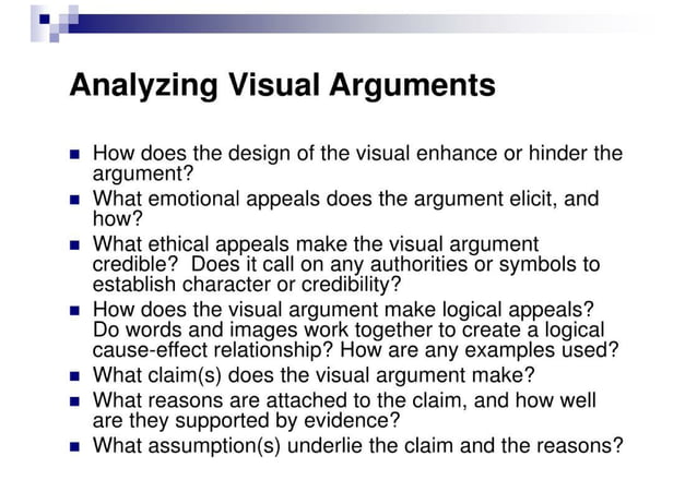 Analyzing Visual Arguments | PDF