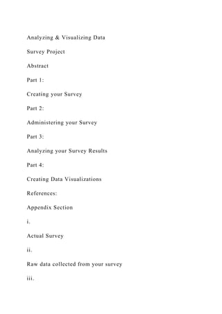 Analyzing & Visualizing DataSurvey ProjectAbstractPart 1.docx