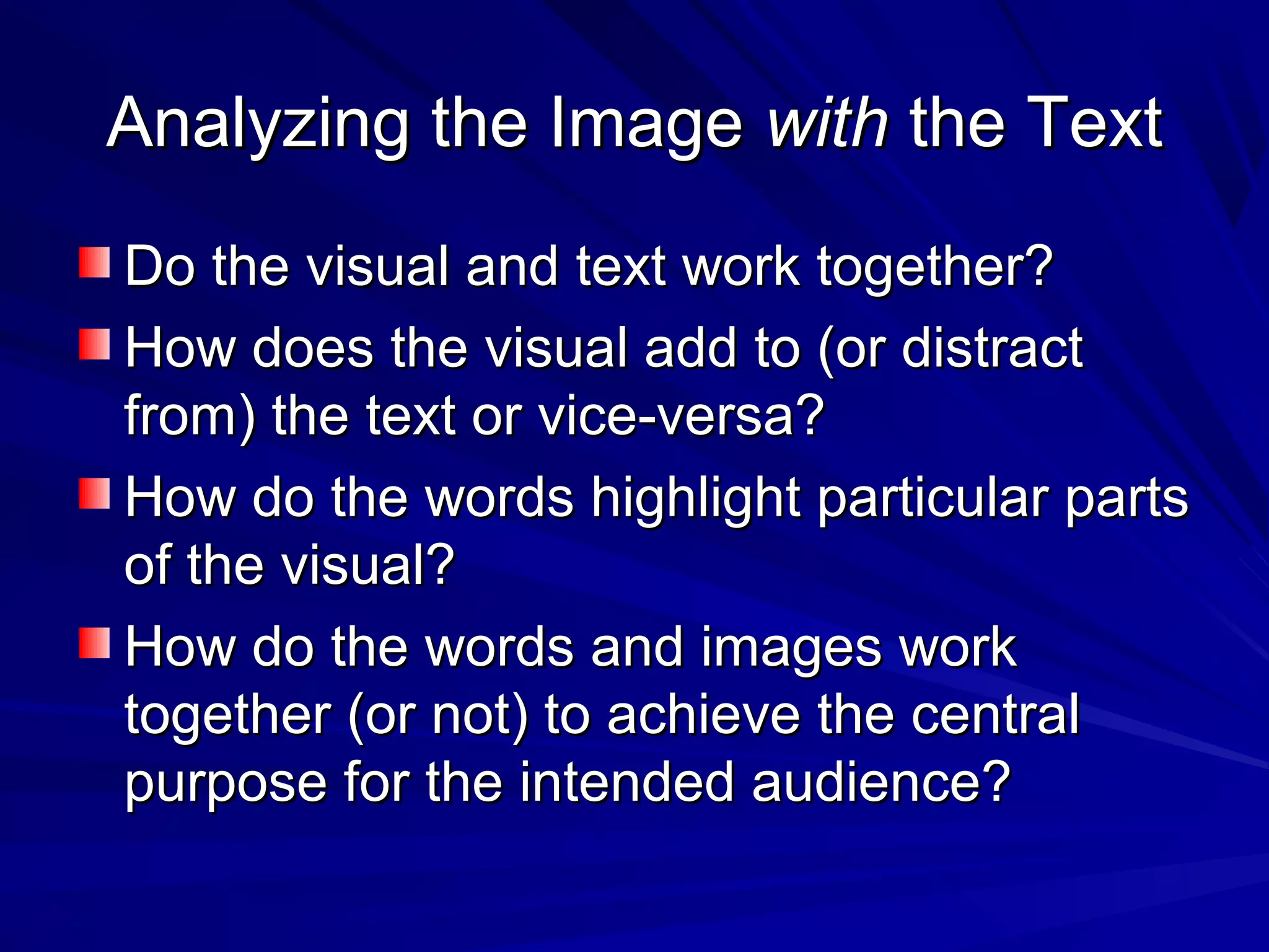 Analyzing visuals ppt | PPT