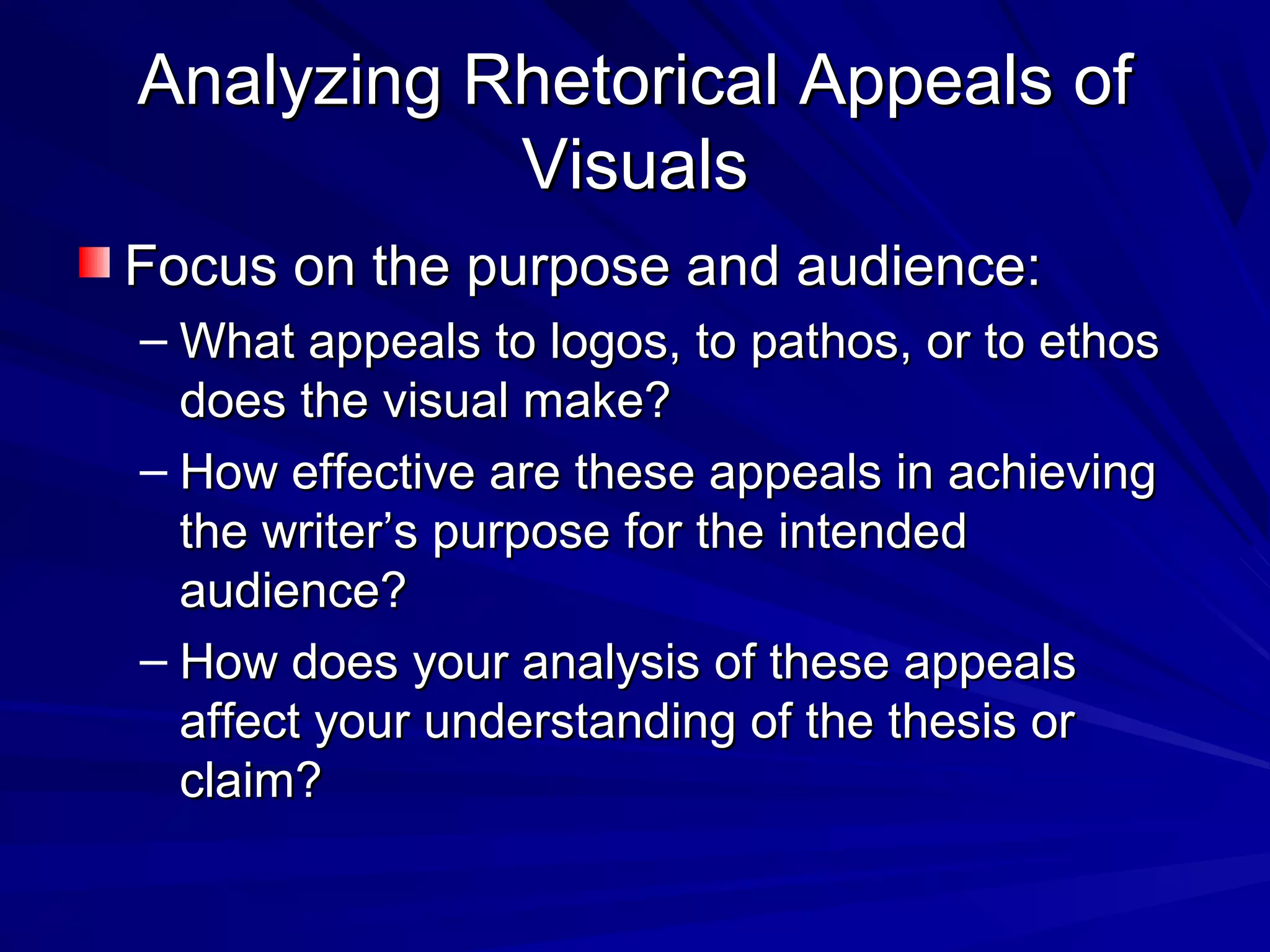 Analyzing visuals ppt | PPT
