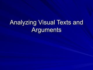 Analyzing visuals ppt | PPT | Design | Fine Art