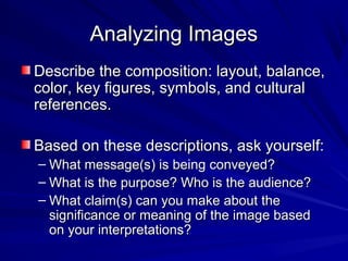 Analyzing visuals ppt | PPT | Design | Fine Art