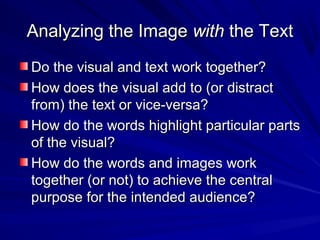Analyzing visuals ppt | PPT | Design | Fine Art