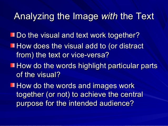 Analyzing Visuals Ppt
