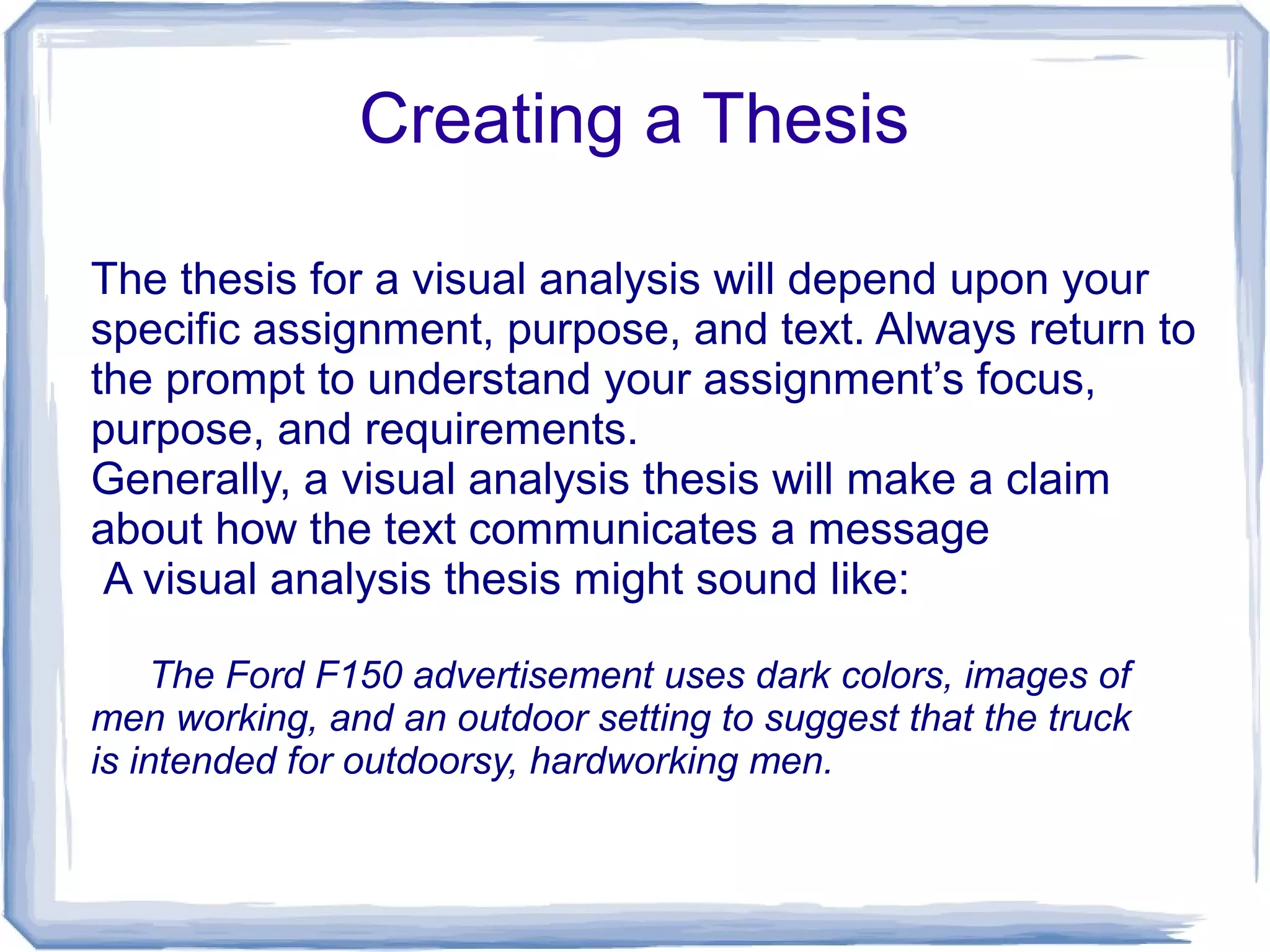 Analyzing visual texts | PPT