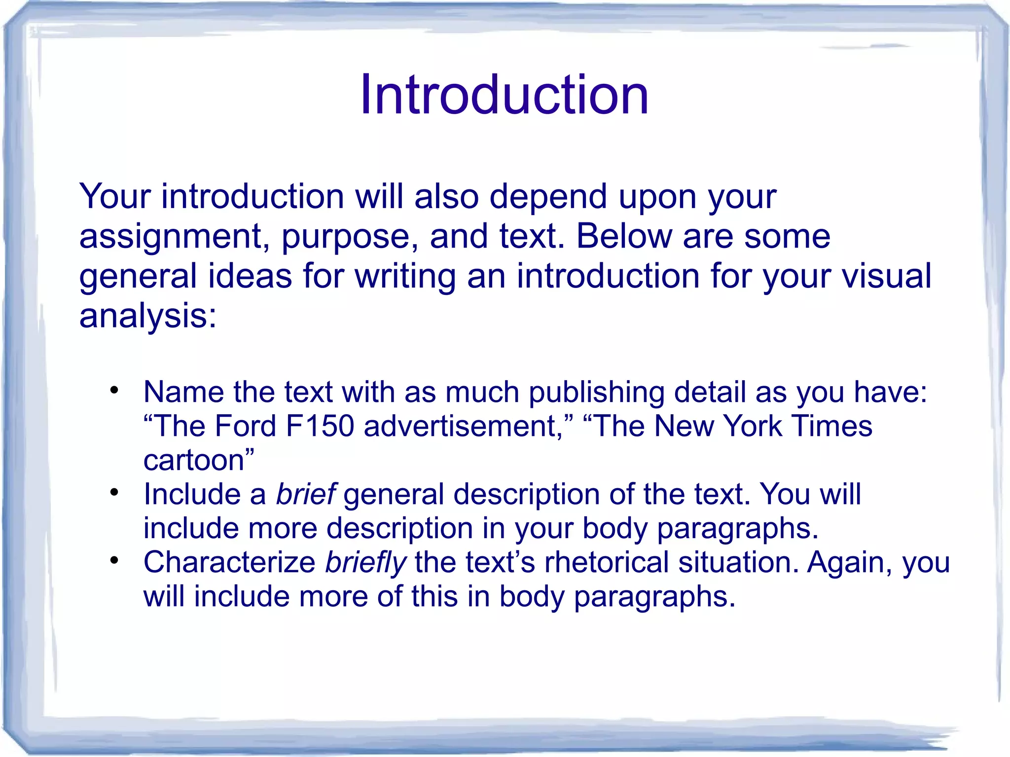 Analyzing visual texts | PPT