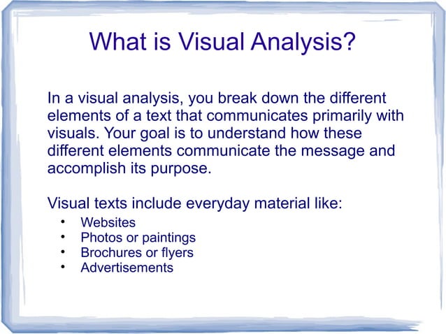 Analyzing visual texts | PPT
