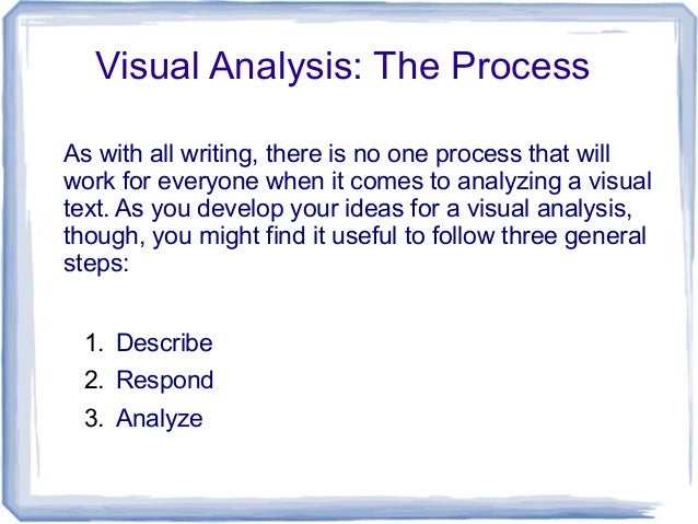 Analyzing visual texts