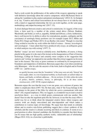 An Ambiguous Genre Thoughts On Creative Non-Fiction And The Exegesis | PDF