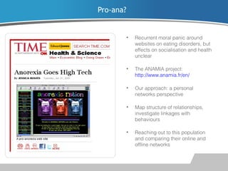 Visualizing personal network data. Examples from a study on EDs ...