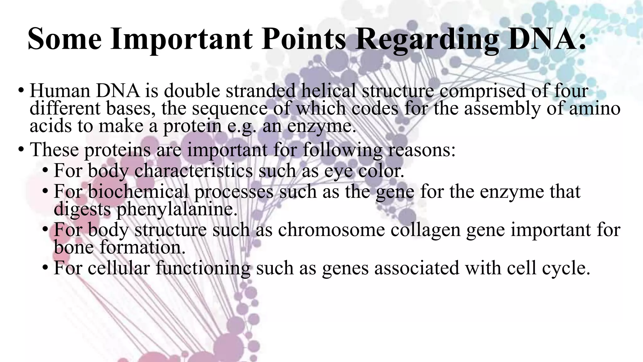 Basic concepts of Genes, Chromosomes & DNA: Human Genome Project | PPTX