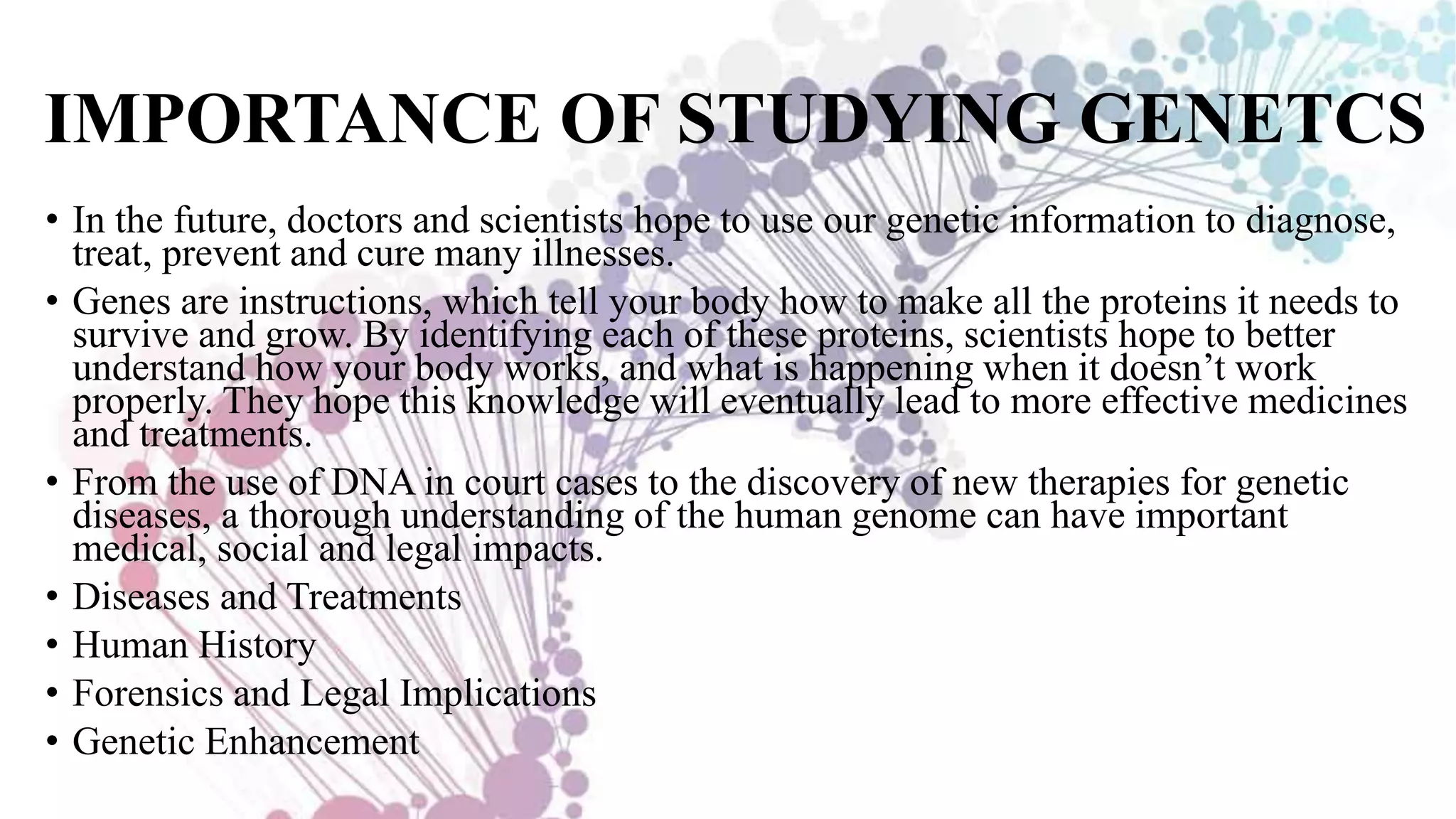 Basic concepts of Genes, Chromosomes & DNA: Human Genome Project | PPTX ...