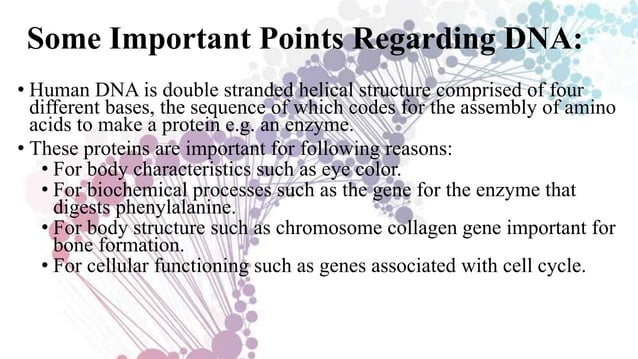 Basic concepts of Genes, Chromosomes & DNA: Human Genome Project | PPTX ...