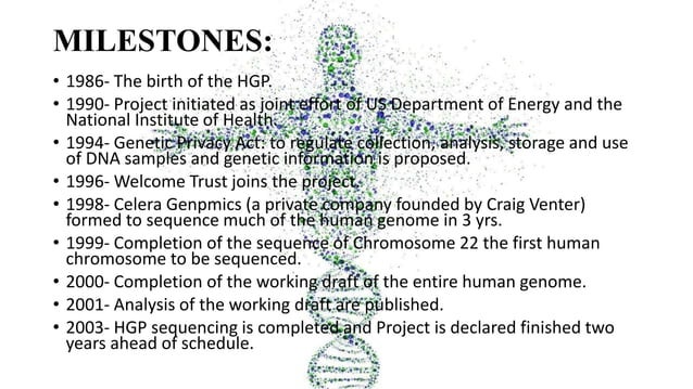 Basic concepts of Genes, Chromosomes & DNA: Human Genome Project | PPTX ...