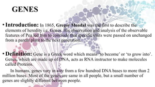 Basic concepts of Genes, Chromosomes & DNA: Human Genome Project | PPTX