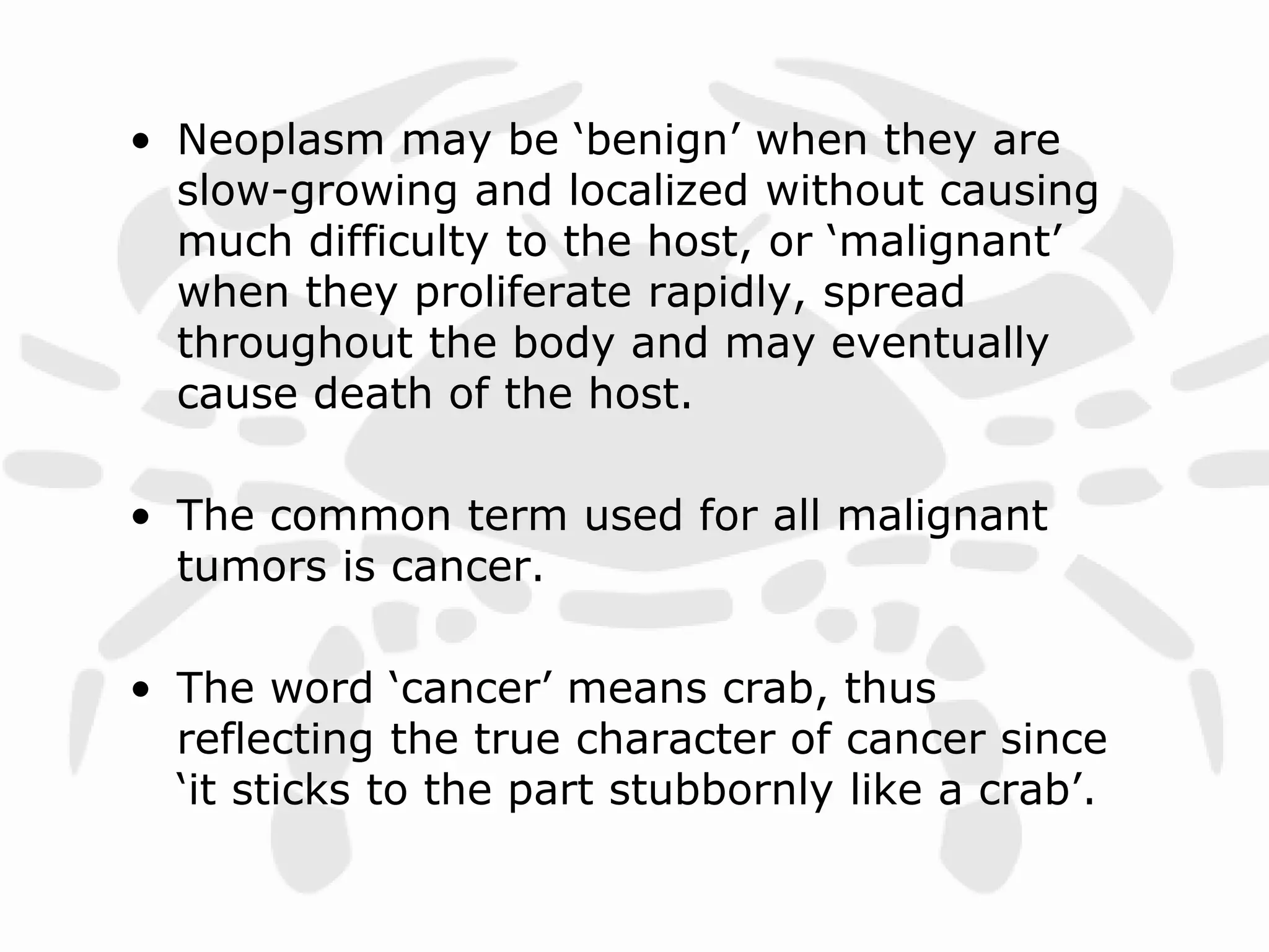Benign & malignant growth Pathology | PPTX
