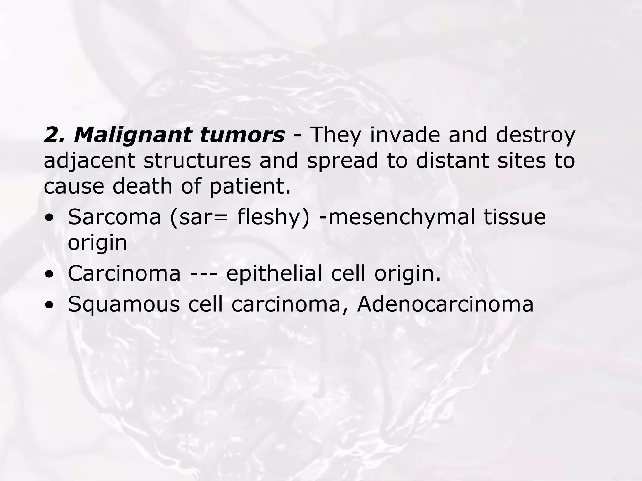 Benign & malignant growth Pathology | PPTX