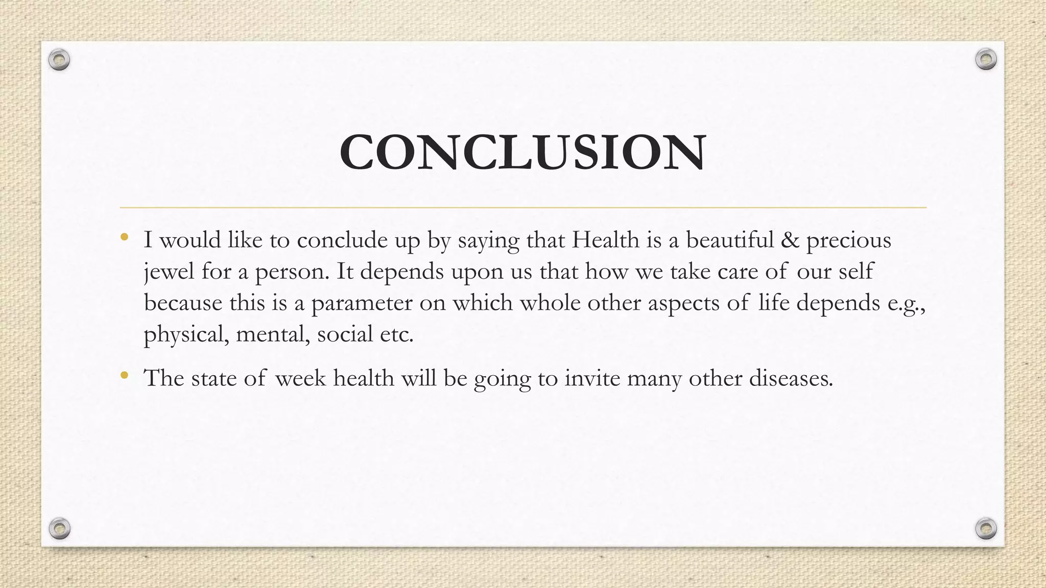 Concept of self health ppt | PPTX