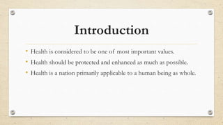 Concept of self health ppt | PPTX