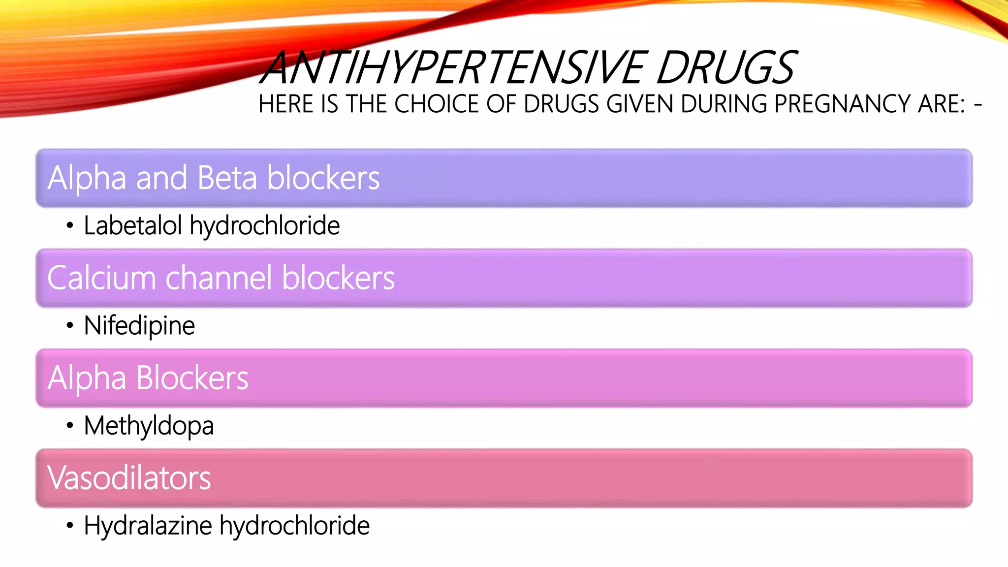 Drugs used in pregnancy, labor and puerperium | PPTX