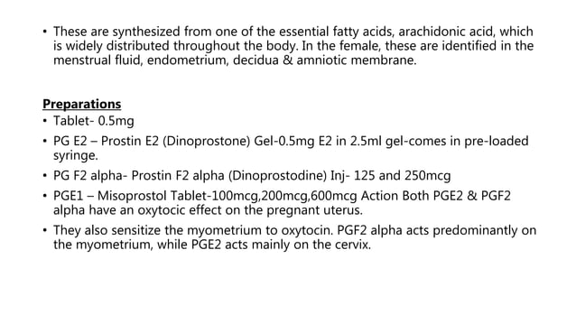 Drugs used in pregnancy, labor and puerperium | PPTX
