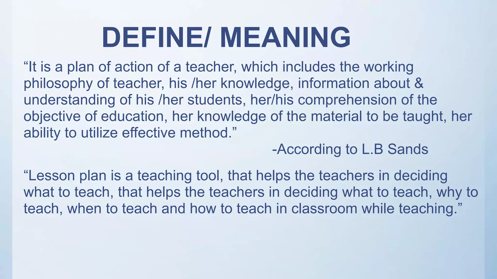 Lesson plan Introduction | PPTX