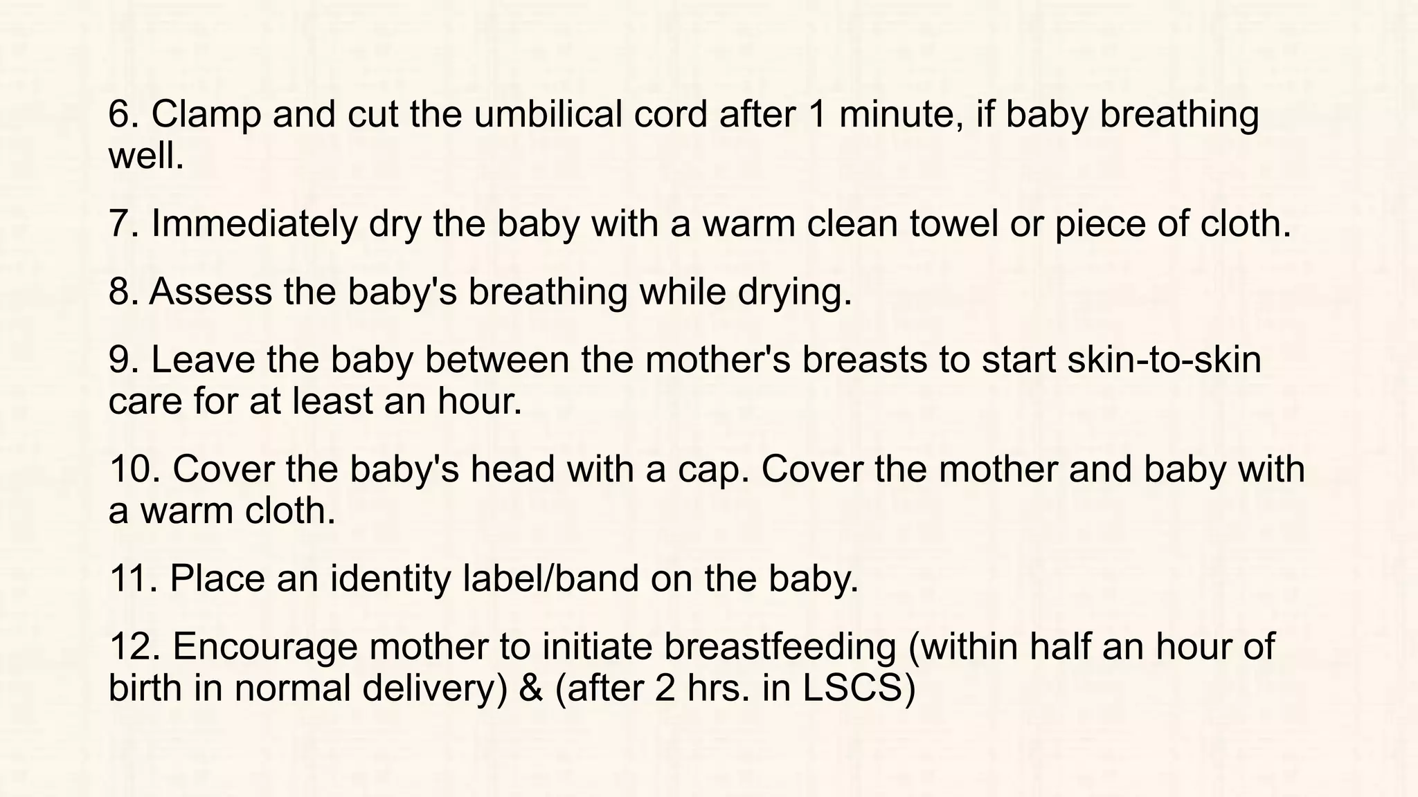 Immediate Nursing care of a newborn | PPTX