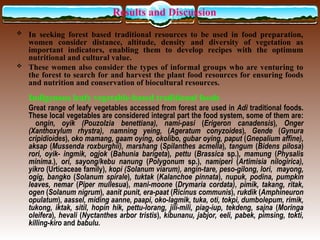 Documenting Indigenous Traditional Knowledge on Wild edible .ppt