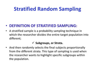 Probability Sampling and Its Techniques with Examples. | PPTX