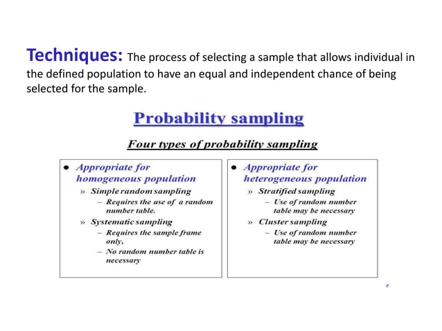 Probability Sampling and Its Techniques with Examples. | PPTX | Science