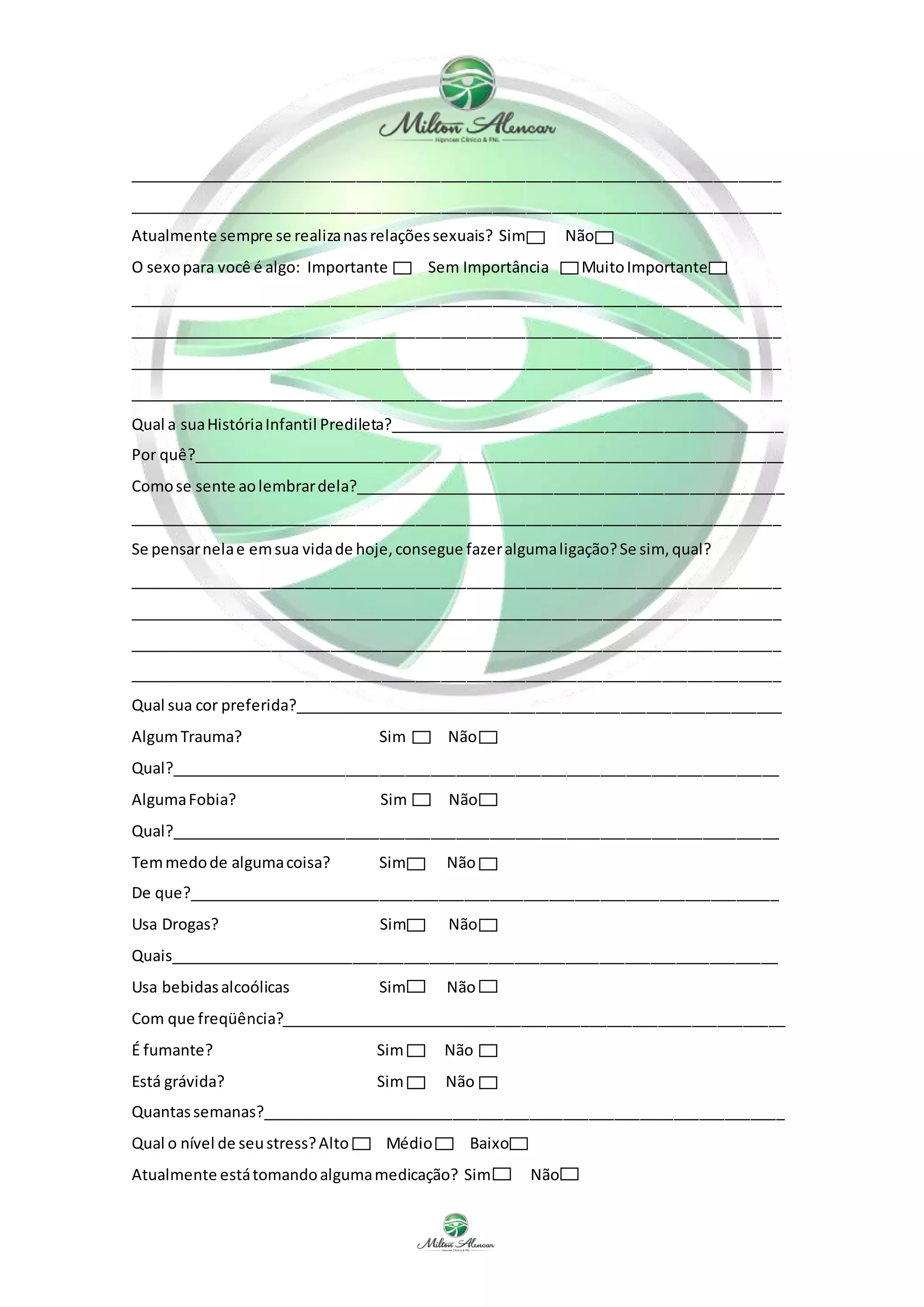 Anamnese milton alencar . | PDF