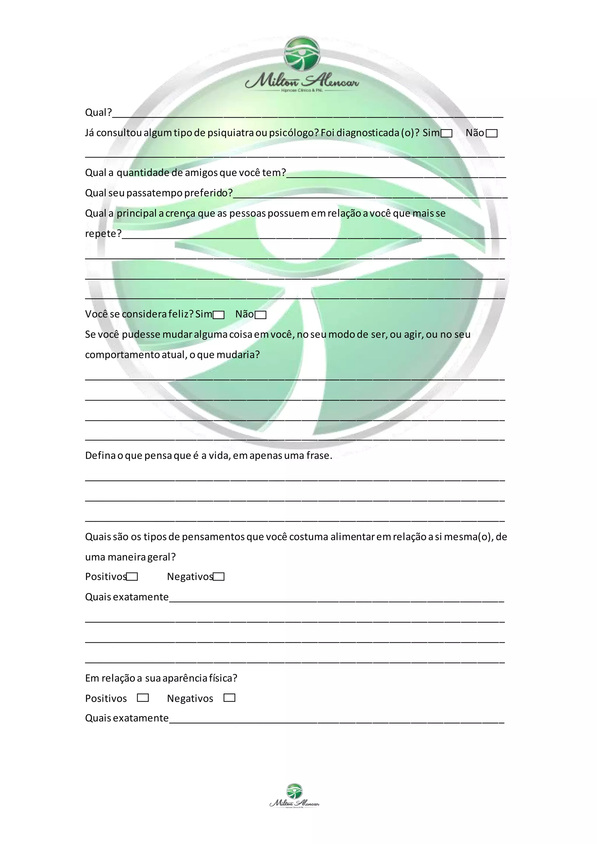 Anamnese milton alencar . | PDF