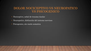 Anamnesis y examen físico del paciente con dolor | PPTX | Medical Tests ...