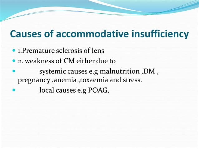 Anomalies of accommodation | PPT | Eye and Vision Conditions | Diseases ...