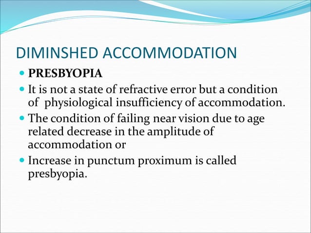 Anomalies of accommodation | PPT | Eye and Vision Conditions | Diseases ...