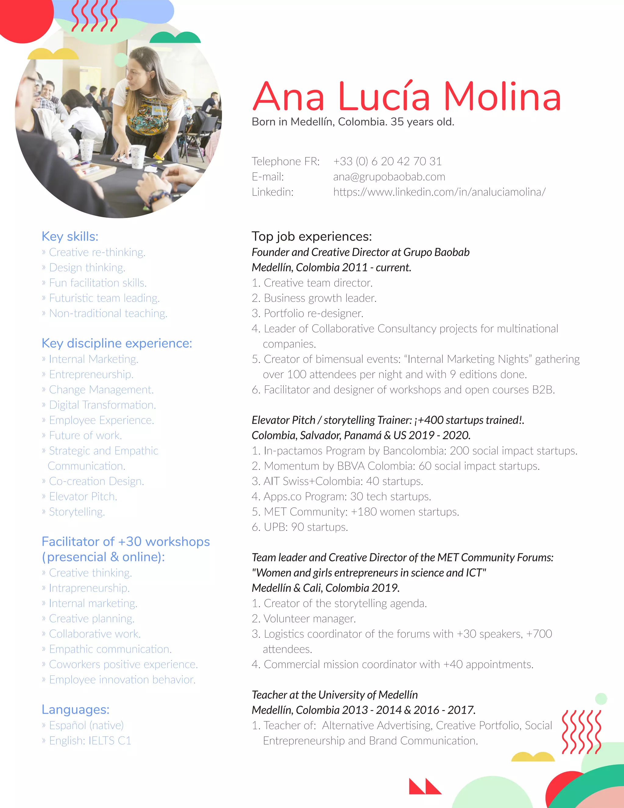Ana Molina cv2020 | PDF | Business | Business and Finance