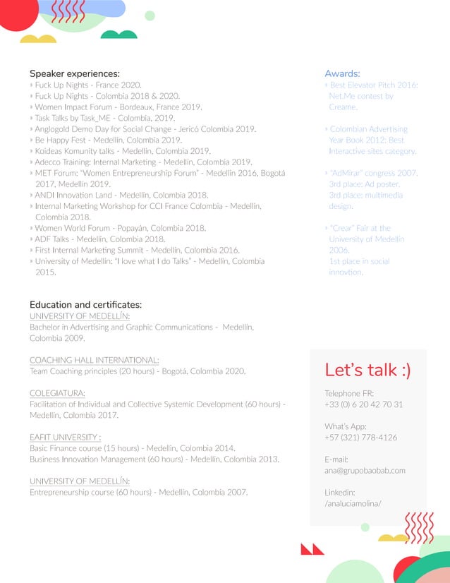 Ana Molina cv2020 | PDF