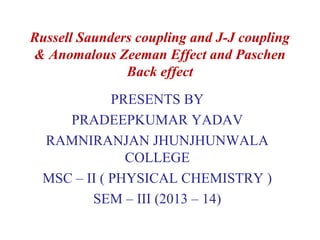 Anamolous zeeman effect | PPT