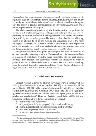 An Analysis Of Abstracts In Medical And Economics Journals ...