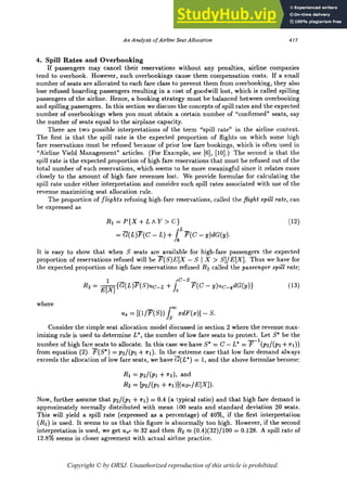 AN ANALYSIS OF AIRLINE SEAT ALLOCATION | PDF