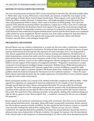 AN ANALYSIS OF BERNARD RAMM S INFLUENCE ON YOUNG EARTH CREATIONISM | PDF
