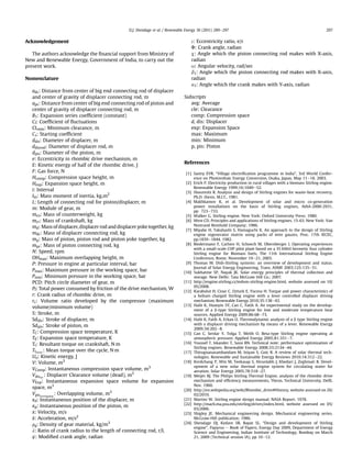 An analysis of beta type stirling engine with rhombic drive mechanism ...
