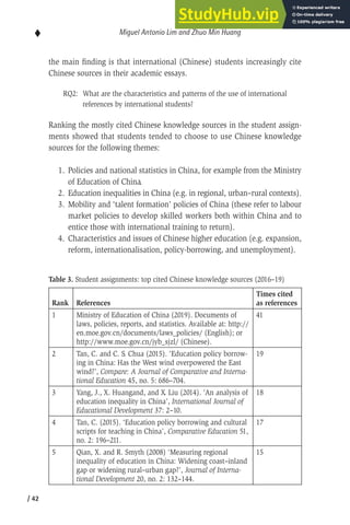 An Analysis Of Chinese Students Use Of Chinese Essay References | PDF