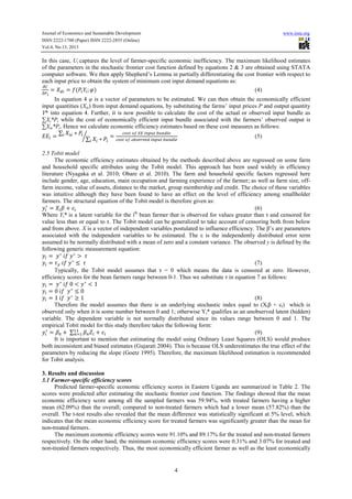 An analysis of economic efficiency in bean production evidence from ...