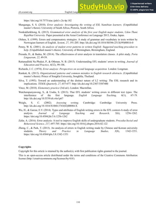 An Analysis Of Errors In Written English Sentences A Case Study Of Thai ...