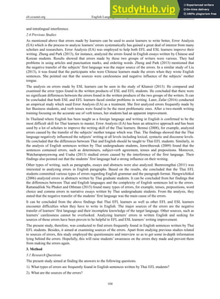 An Analysis Of Errors In Written English Sentences A Case Study Of Thai ...